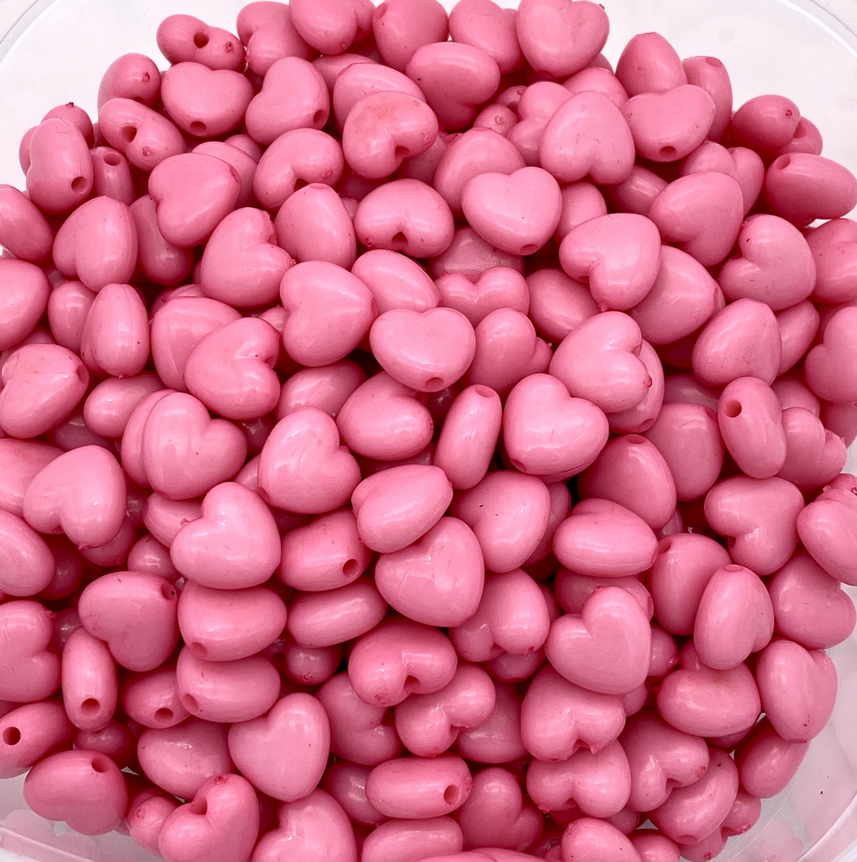 10mm Heart Shaped Beads Acrylic Beads Bracelet Beads Heart - Etsy