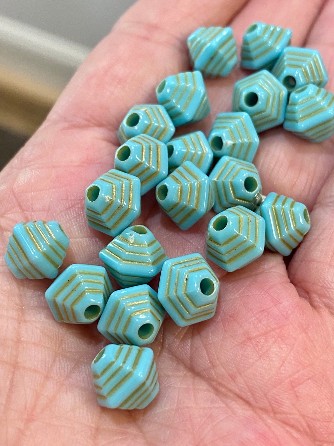 10mm Acrylic Beads Bicone Shaped Beads Enlaced Beads Spacer - Etsy