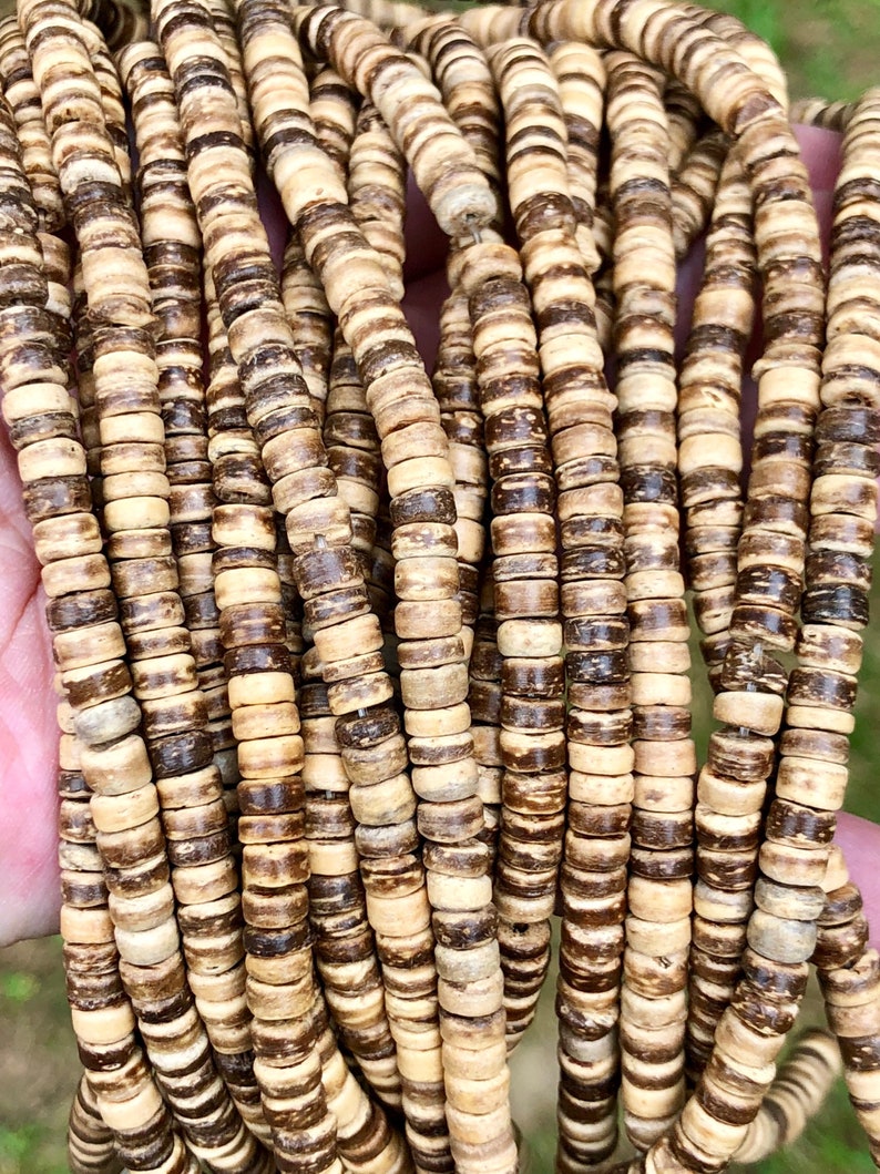 Natural Coconut Heishi Abacus Beads Jewelry Making Beads - Etsy