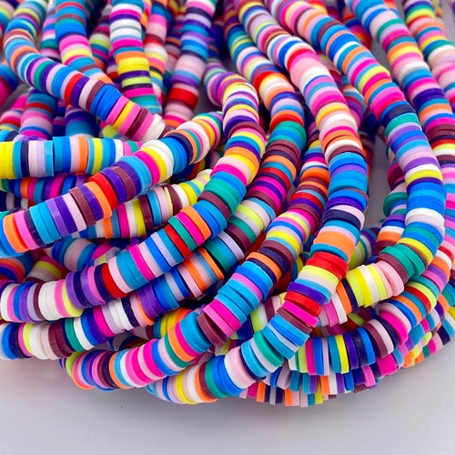 6mm Vinyl Heishi Beads Pumpkin Rainbow Colored Polymer Clay - Etsy