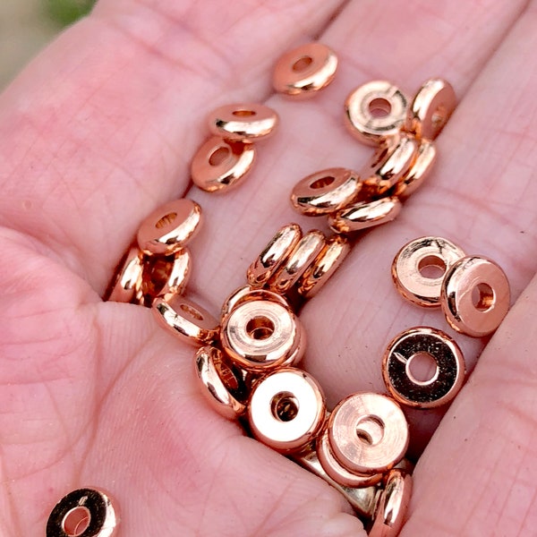 Rose Gold Spacer Beads - Etsy