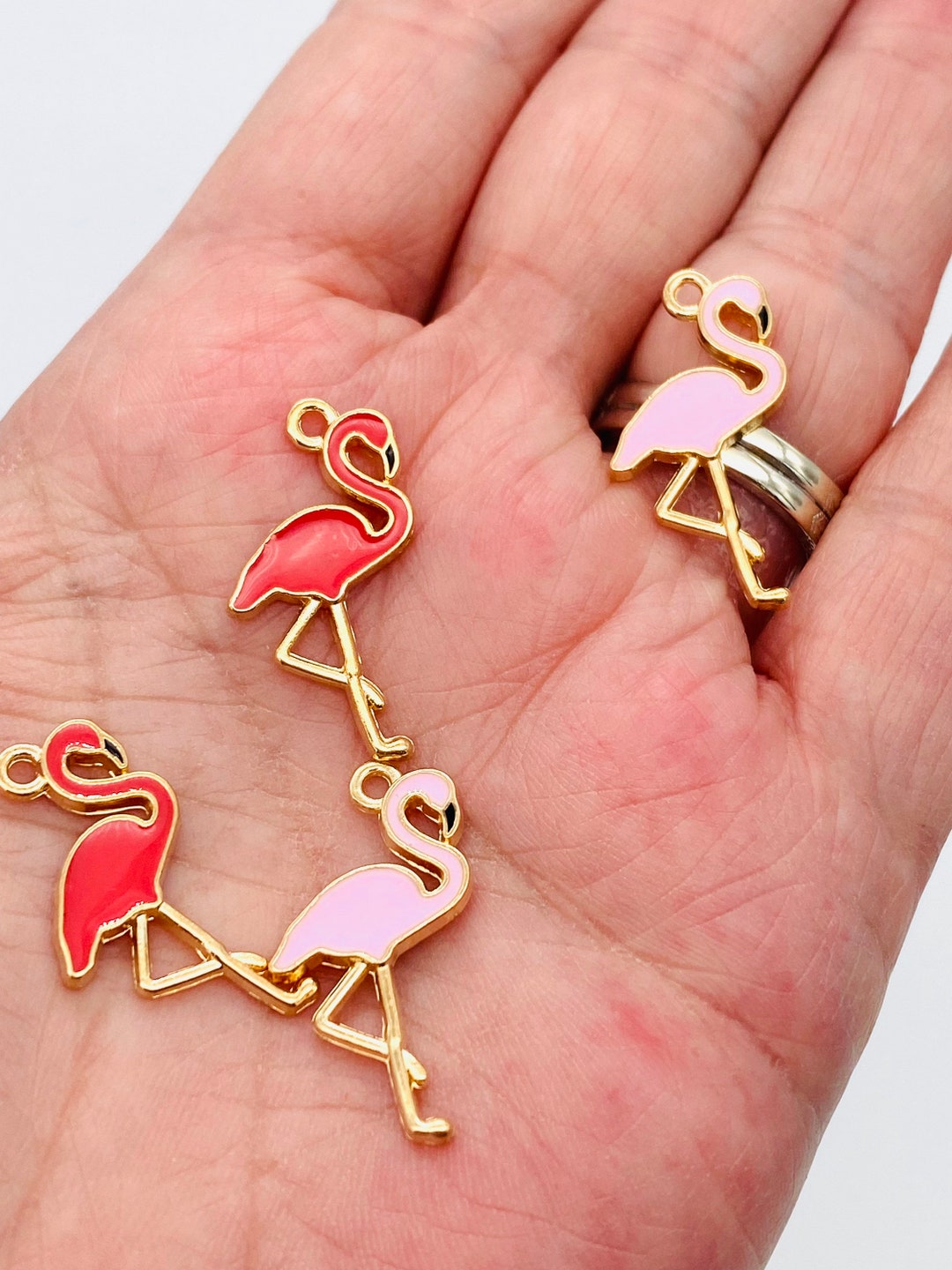 Enamel Flamingo Charms, Pink Flamingos, Charm Bracelets, Jewelry Charms ...