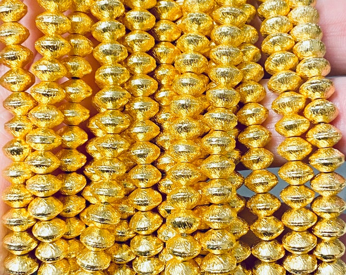 Brushed Gold Copper Roundel Rondelle Saucer 6mm 8mm 10mm - 8 Inch ...