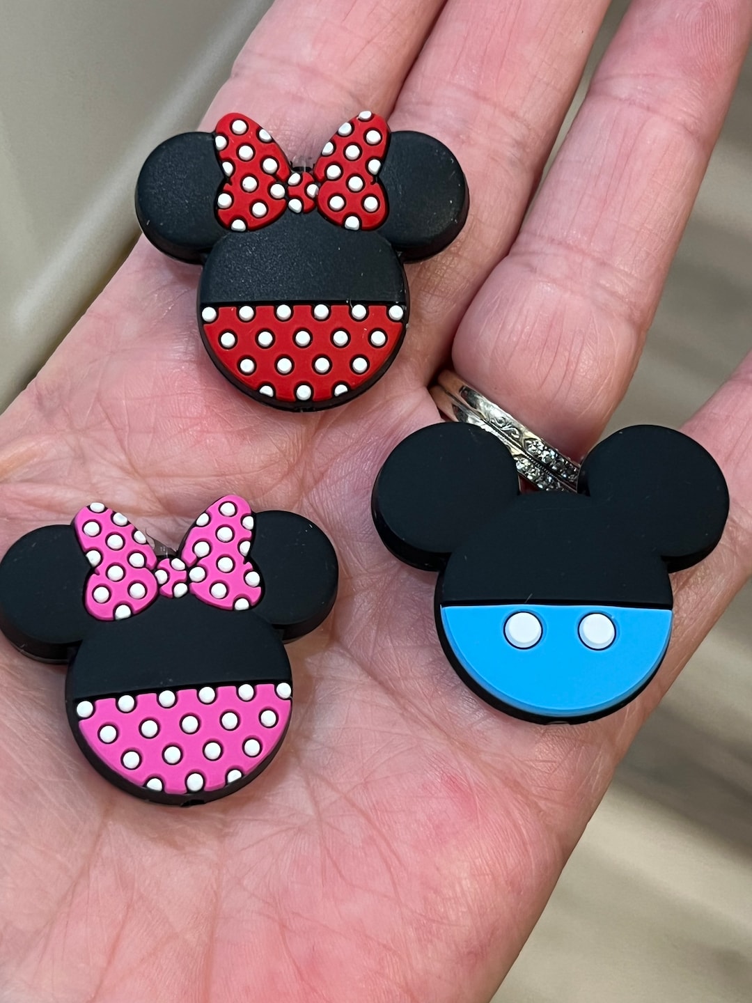 Silicone Mouse Ear Beads, Minnie Beads, Food Grade Silicone Beads ...