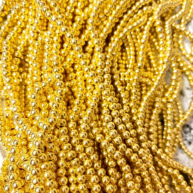 Gold Glass Beads - Etsy
