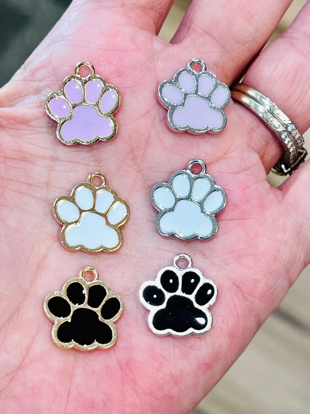 Dog Paw Charms, Gold Charms, Charm Bracelets, Jewelry Charms, Dog ...