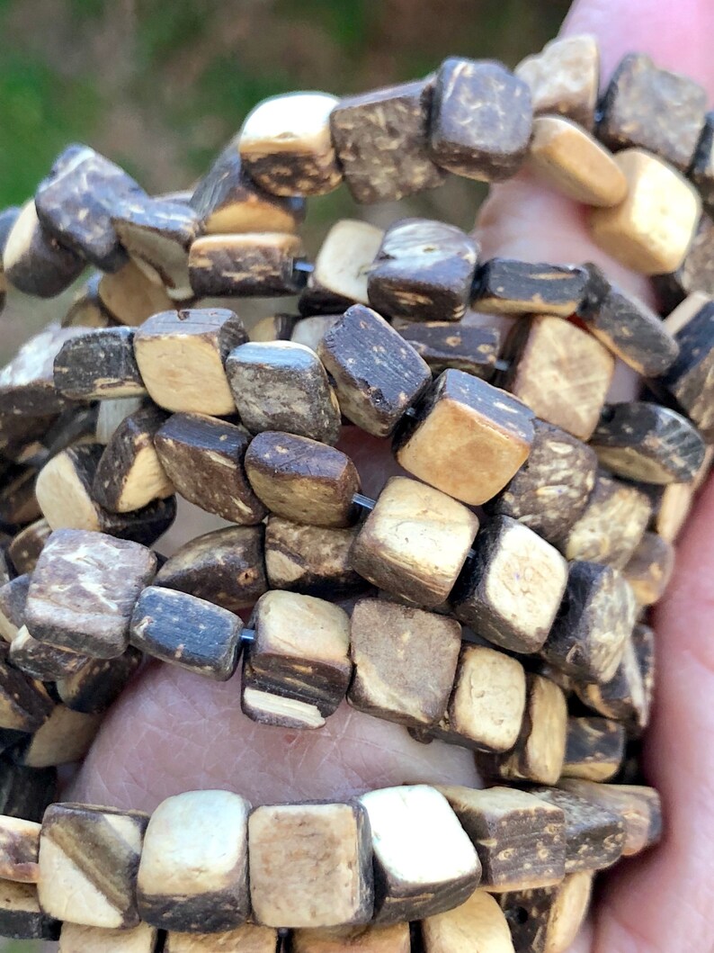 7mm Coconut Beads Square Beads Jewelry Making Beads Nut - Etsy