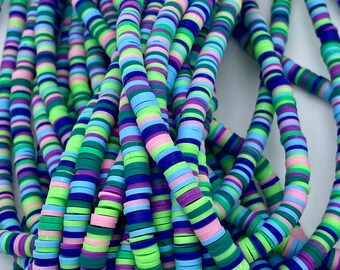 6mm & 8mm Vinyl Heishi Beads Polymer Clay Beads African Vinyl | Etsy