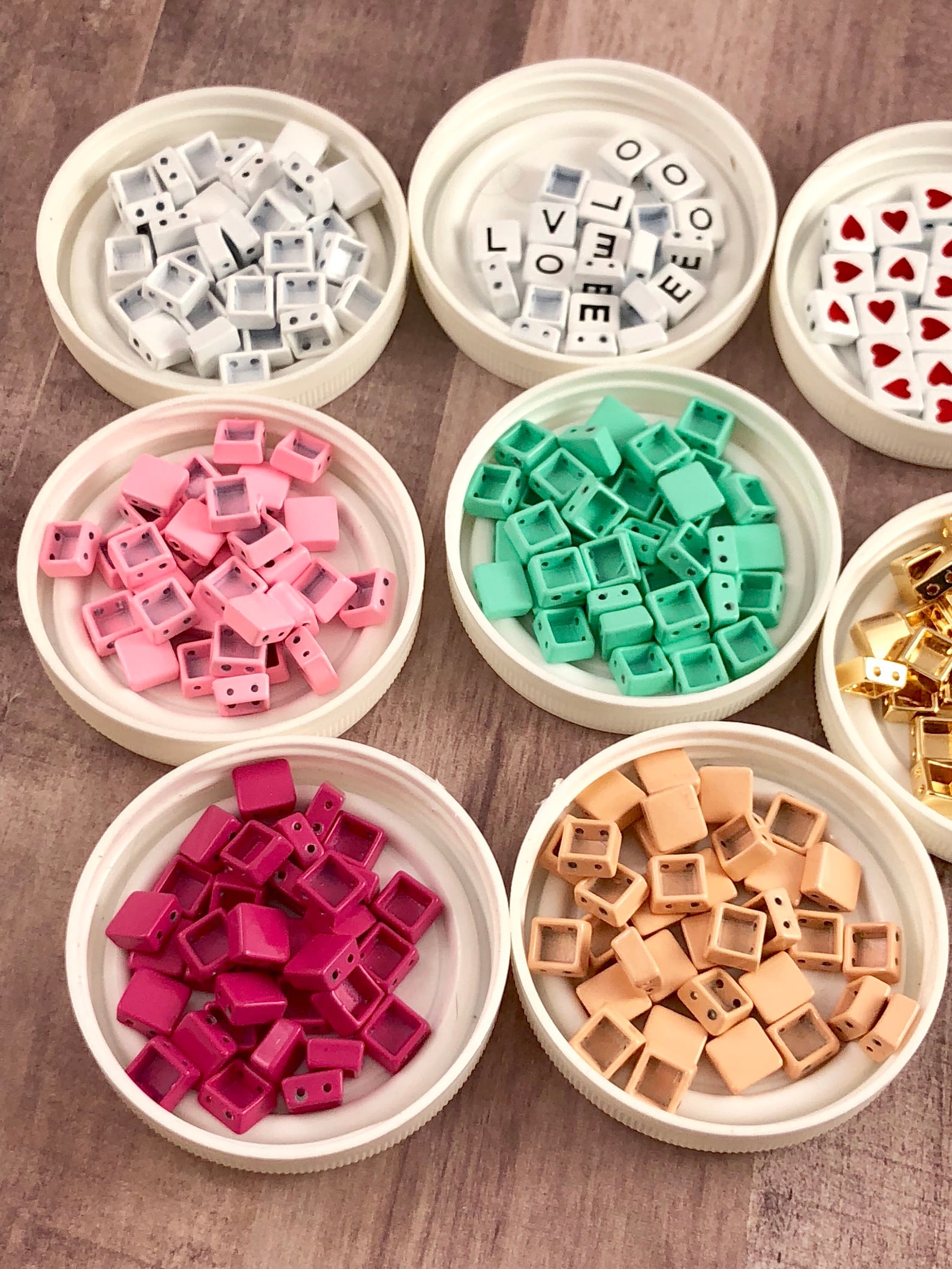 8mm Square Enamel Tile Beads Tile Bracelet Beads Colorblock - Etsy