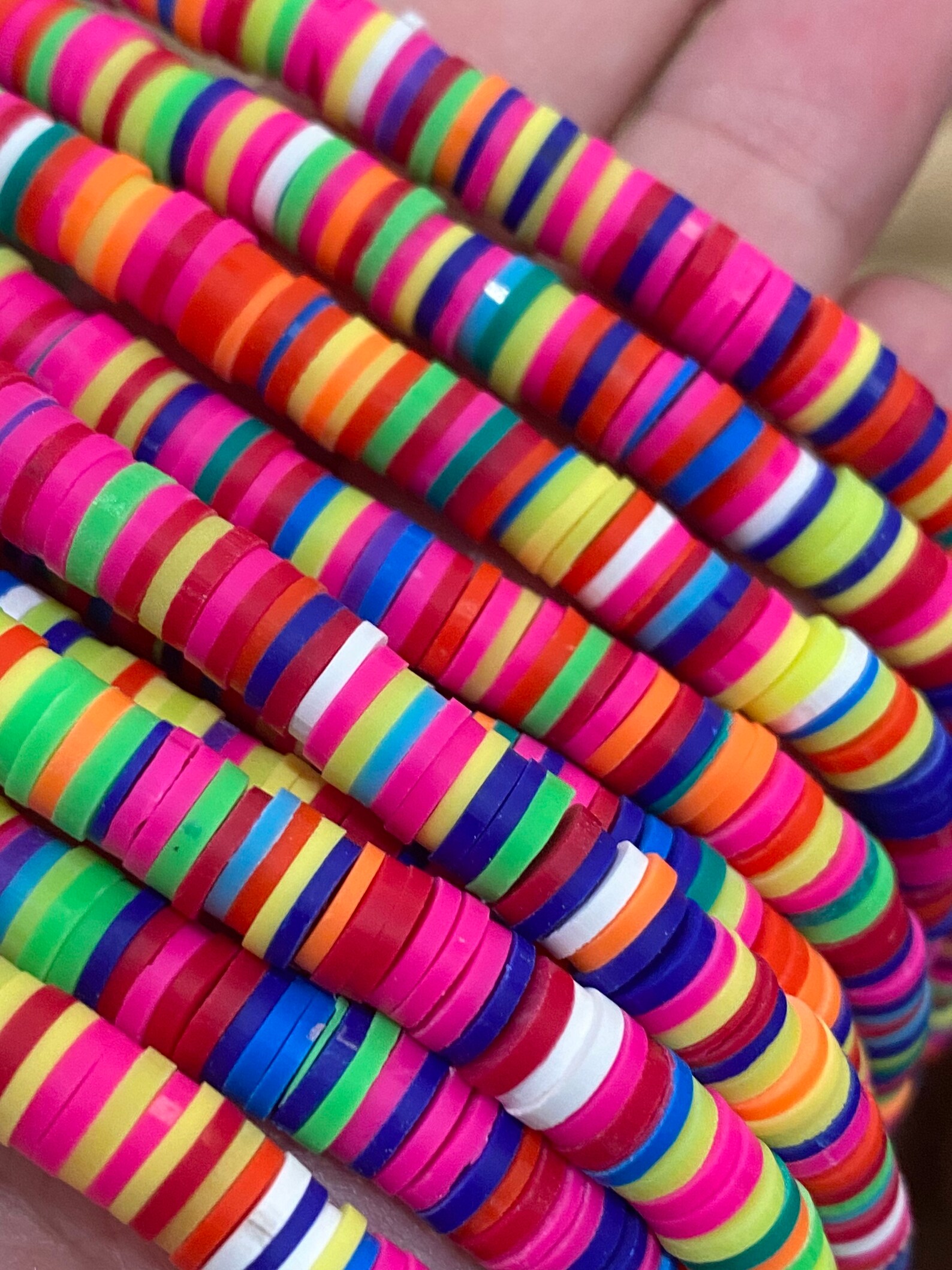 6mm Vinyl Heishi Beads Every Color Rainbow Polymer Clay - Etsy