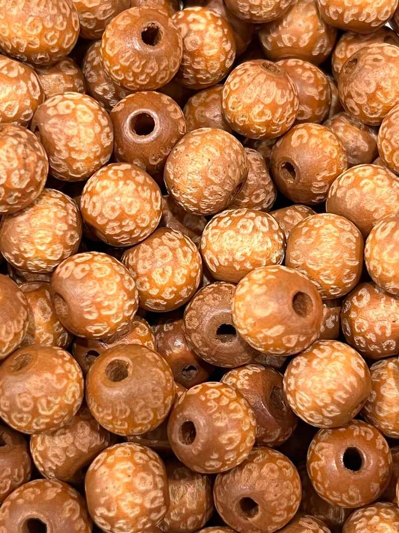 10mm Leopard Print Wood Bead Laser Engraved Beads Craft - Etsy