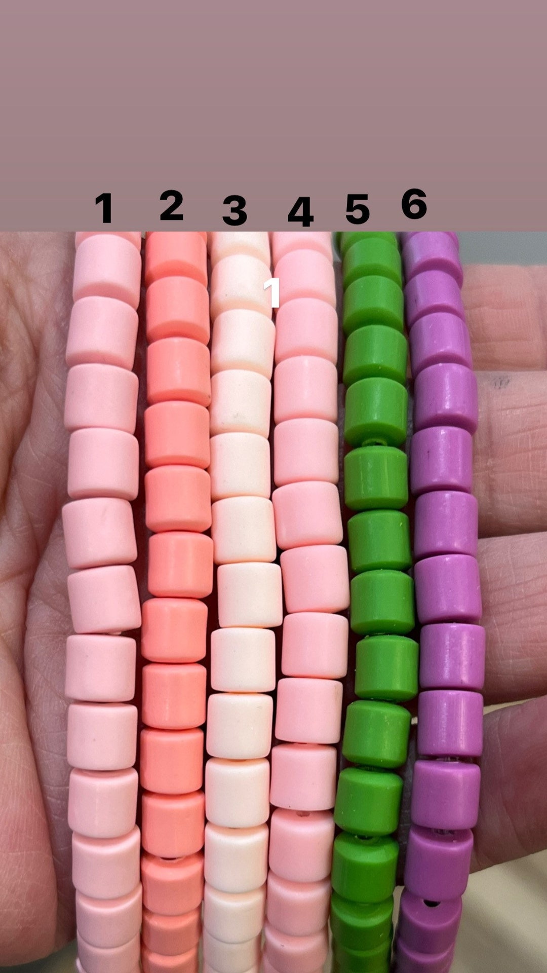 6mm Polymer Clay Tube Beads, Bracelet Beads, Tube Shaped Beads, Jewelry ...