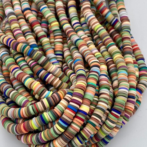 6mm Vinyl Heishi Beads Pumpkin Rainbow Colored Polymer Clay - Etsy