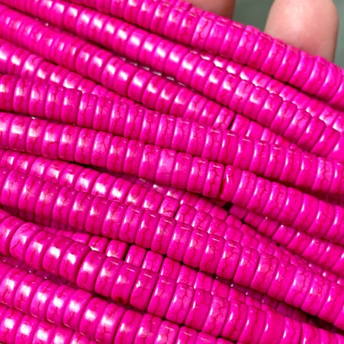 Hot Pink 6mm Glass Beads - Etsy
