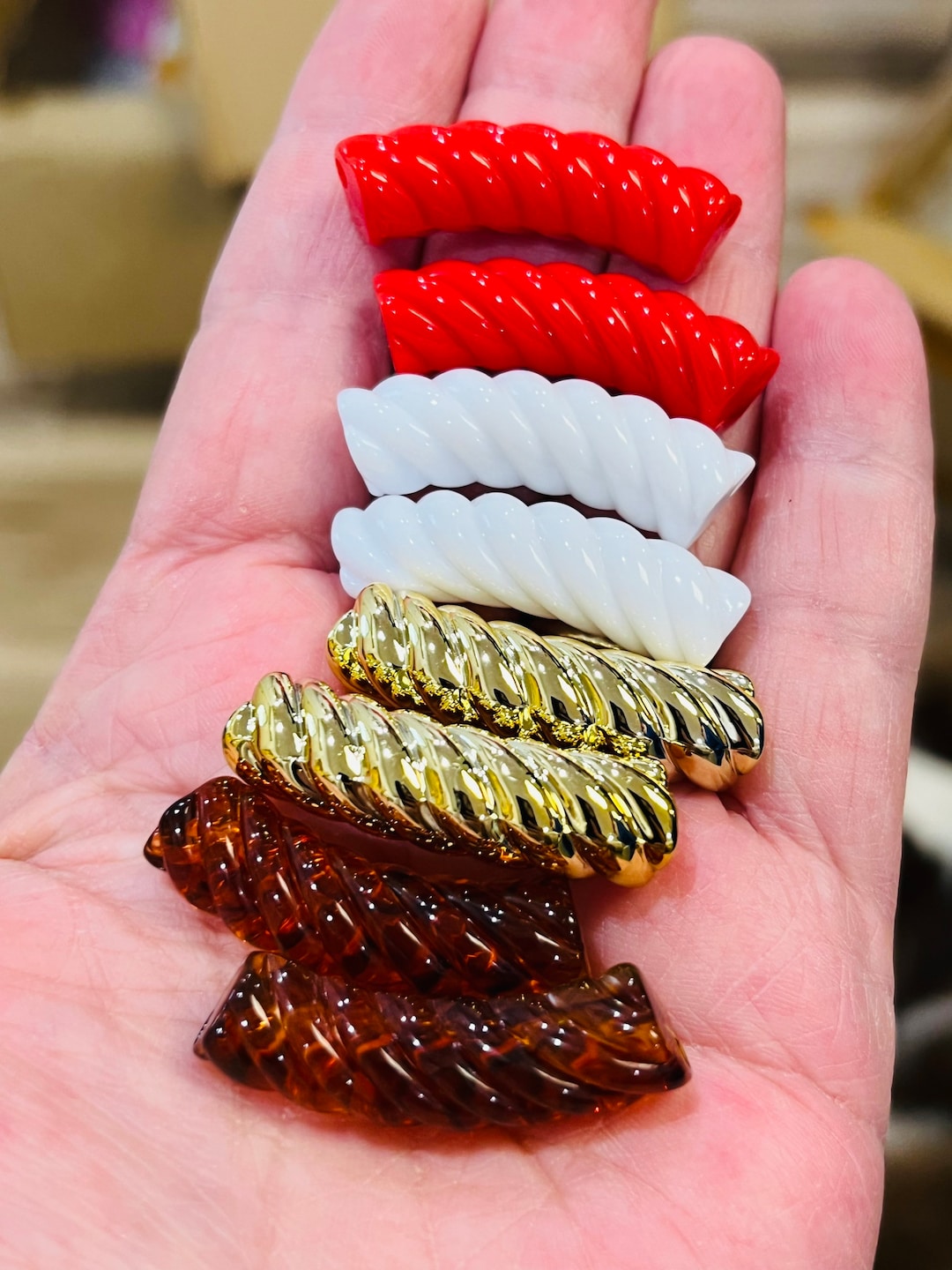 8mm Acrylic Tube Beads, Twisted Rope Tube Beads, Bracelet Tube Beads ...