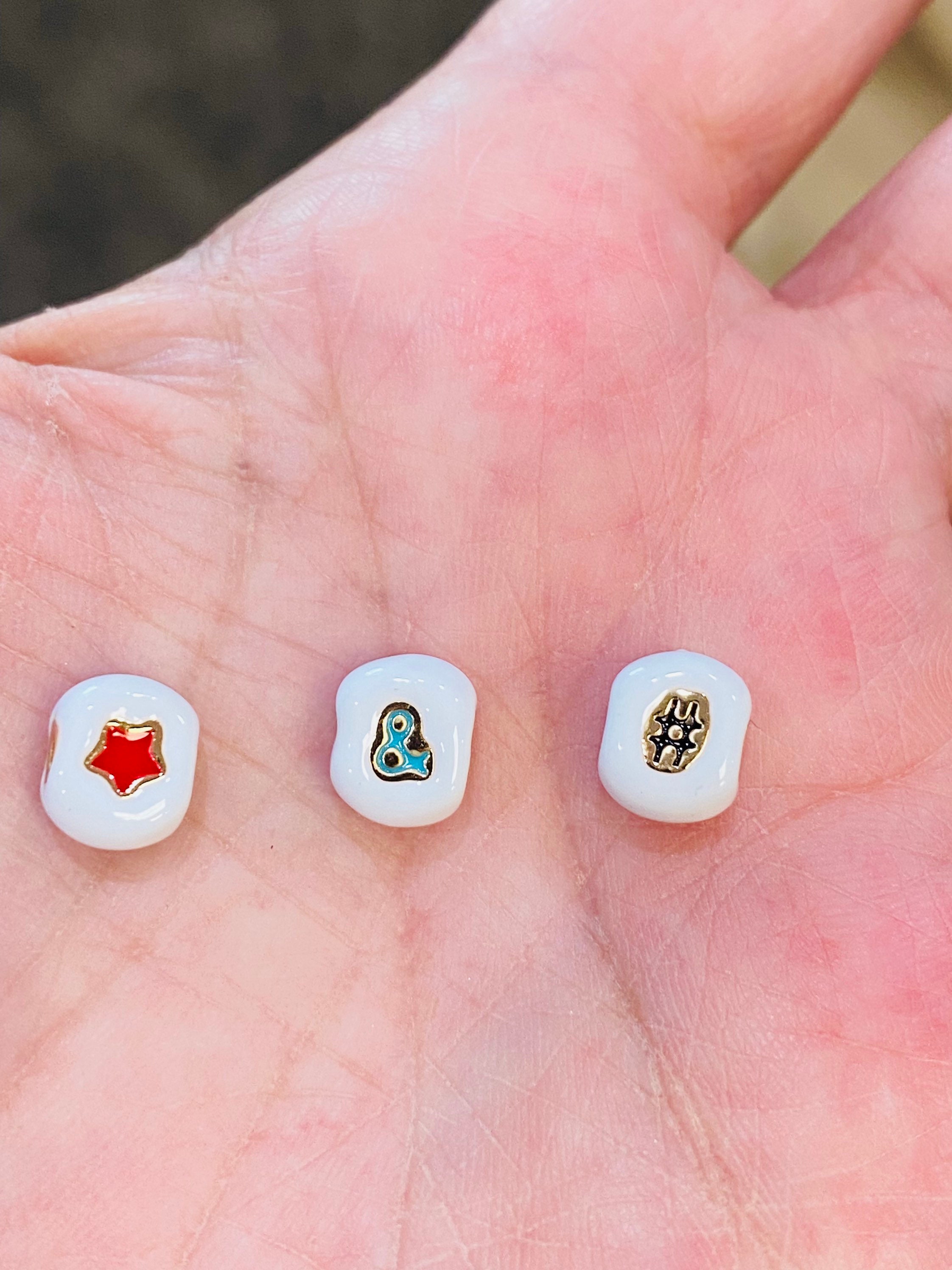 Enamel Alphabet Beads Letter Beads Word Beads Jewelry - Etsy