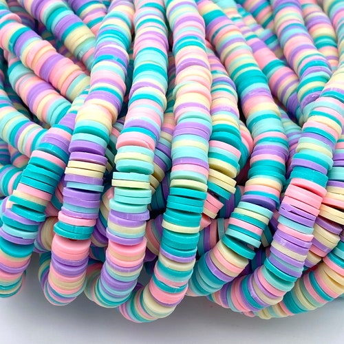 4mm 6mm Vinyl Heishi Beads Strawberry Rainbow Polymer Clay | Etsy