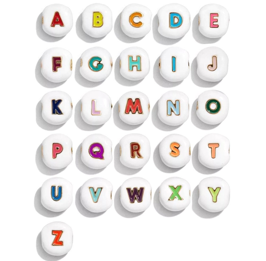 Enamel Alphabet Beads Letter Beads Word Beads Jewelry - Etsy