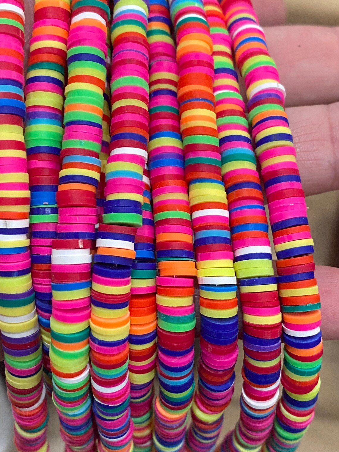 6mm Vinyl Heishi Beads Every Color Rainbow Polymer Clay - Etsy