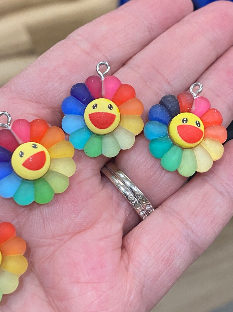 Polymer Clay Smiley Face Charms Bracelet Charms Pendants and - Etsy