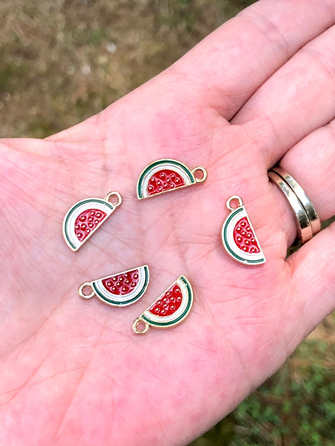 Enamel Charms Watermelon Charms Charm Bracelets Jewelry Charms Fruit ...
