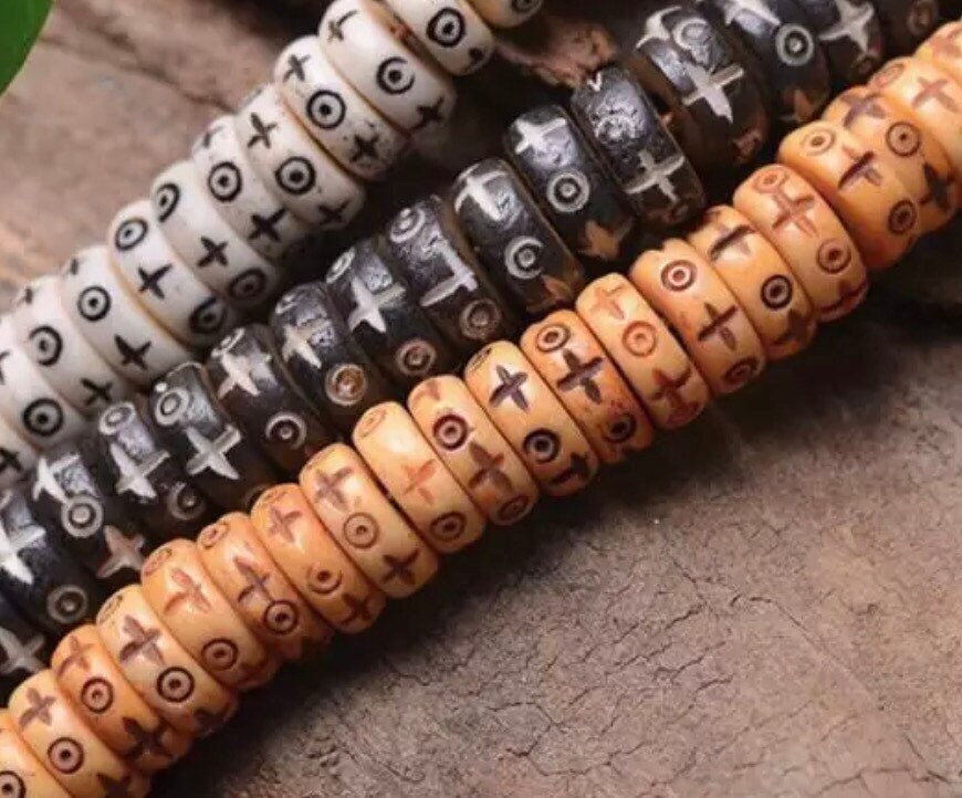 8mm Natural Carved White Ox Bone Beads Heishi Saucer Beads - Etsy