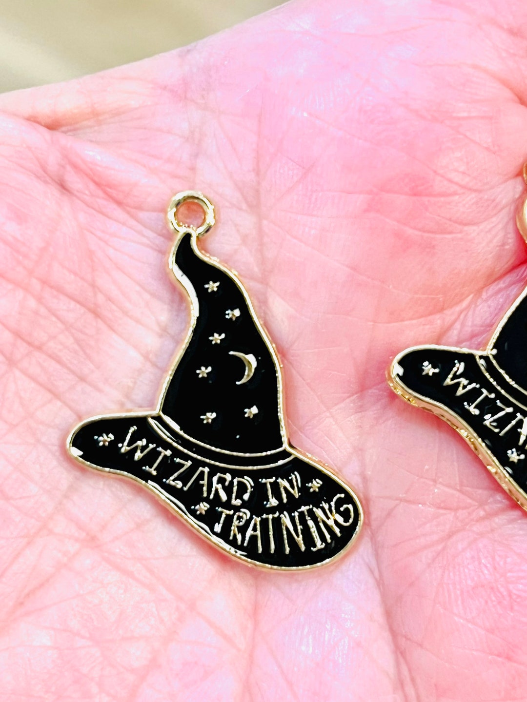 Enamel Witch Hat Charms, Wizard Hat Charms, Halloween Charms, Bracelet ...