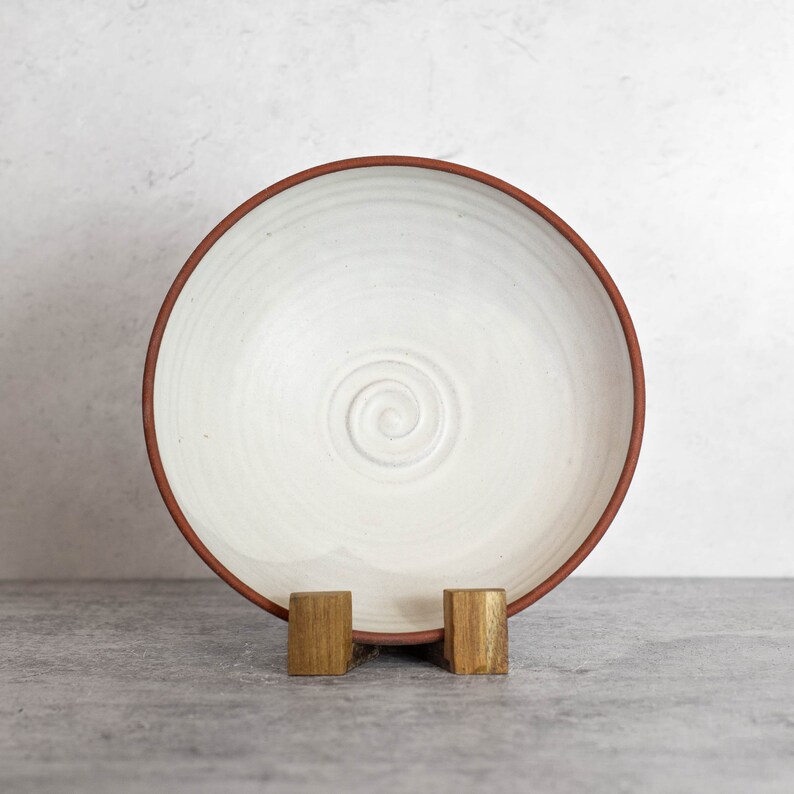 Large Ceramic Bowl Wide Serving Bowl Speckled Bowl - Etsy