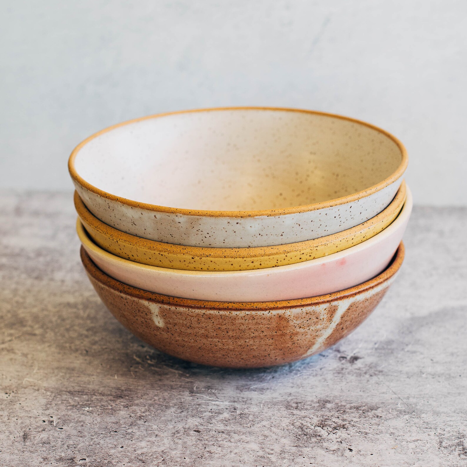 Large Ceramic Bowl Wide Serving Bowl Speckled Bowl Handmade Ceramic ...