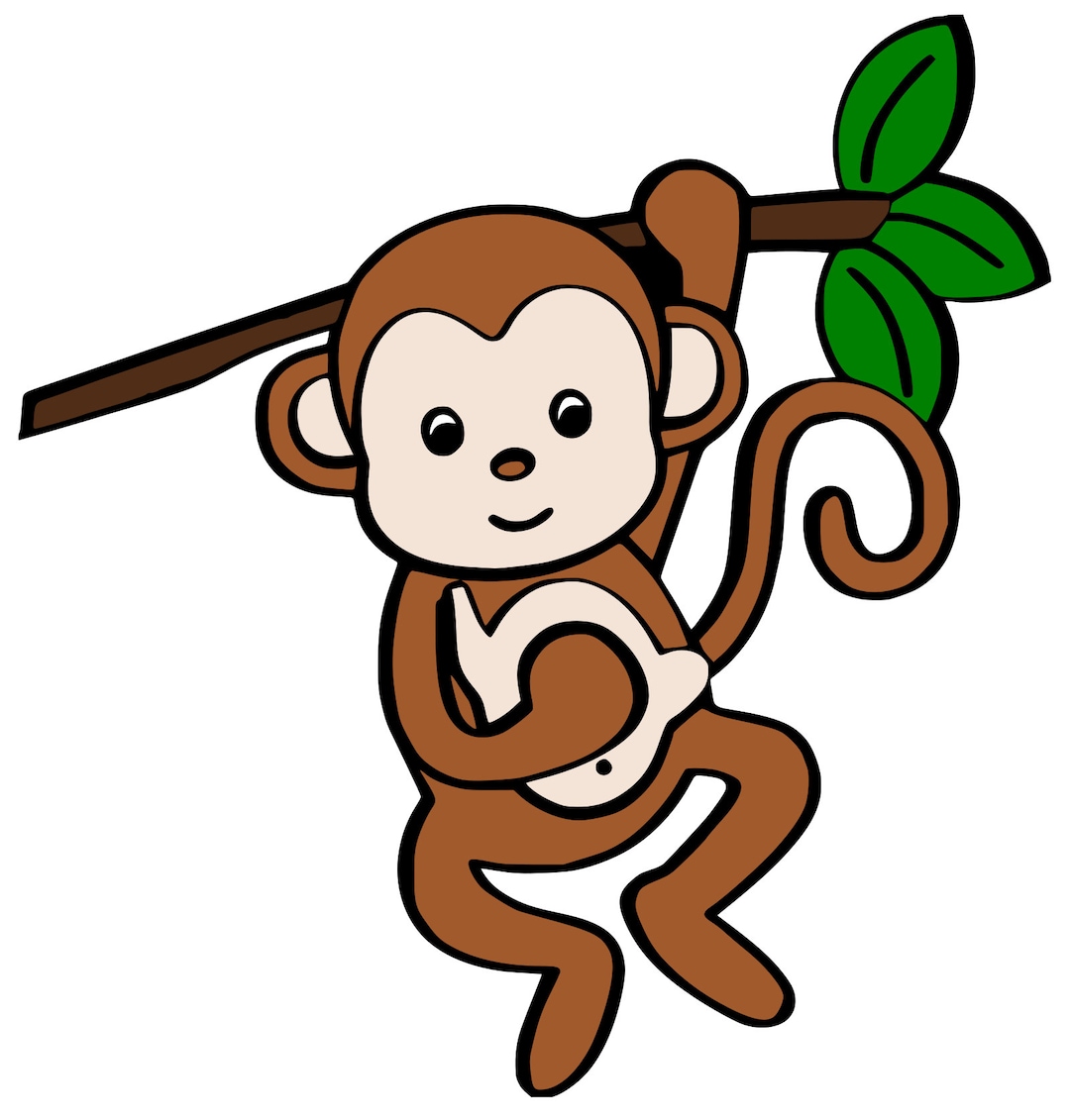 Monkey SVG Cut File Cricut Silhouette INSTANT DOWNLOAD - Etsy
