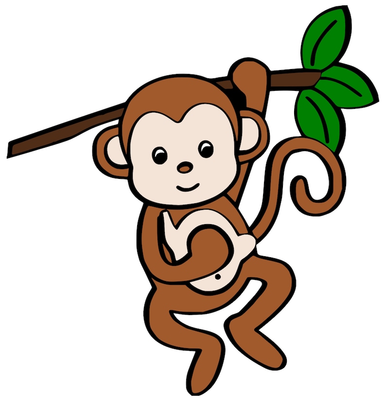 Monkey SVG Cut File Cricut Silhouette INSTANT DOWNLOAD - Etsy
