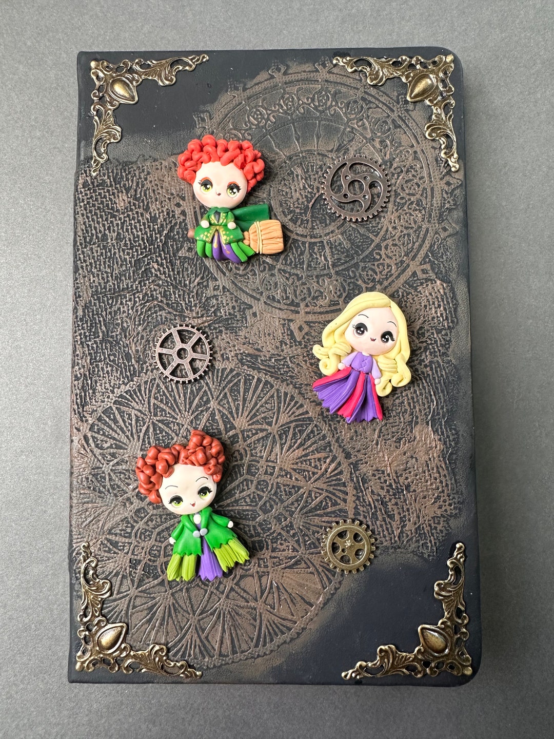 Witch Sisters THREE Witches Steampunk Gothic Journal Notebook Sculpted ...