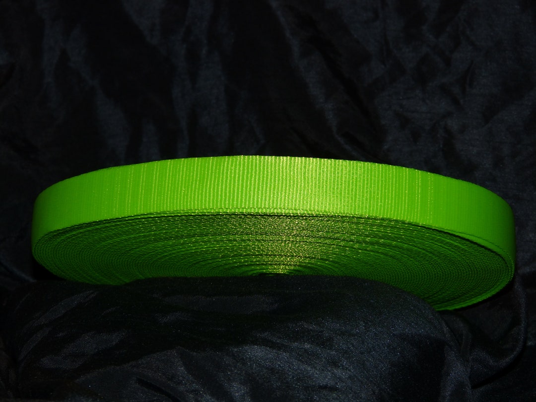10 Meter Neon Webbing Green 15 Mm - Etsy