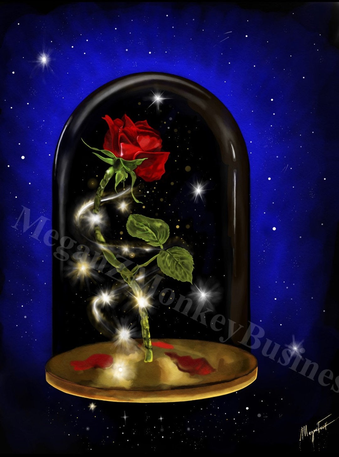 Enchanted Forbidden Rose Art Print - Etsy