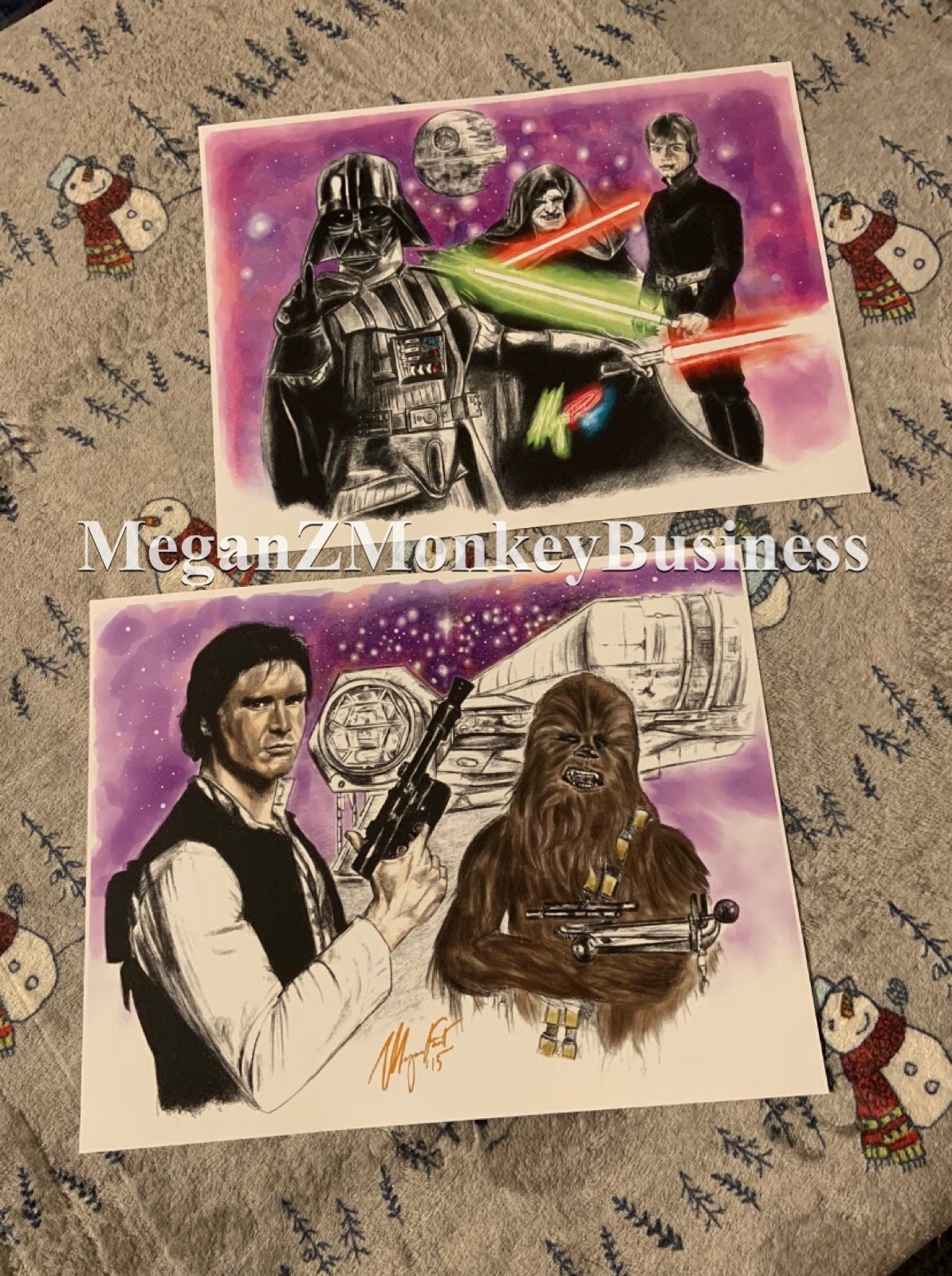 Star Wars - the Sith Lords and Luke Skywalker Art Print - Etsy