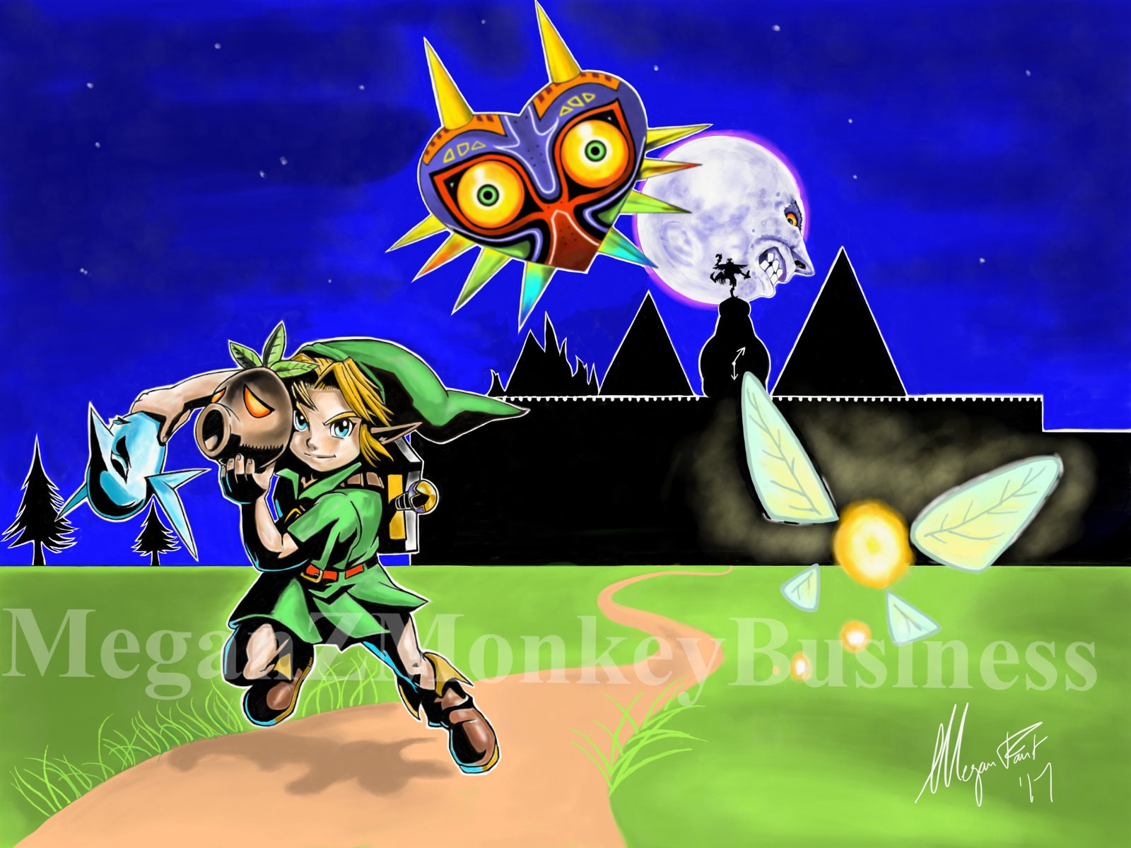 Zelda - Majora’s Mask Art Print - Etsy