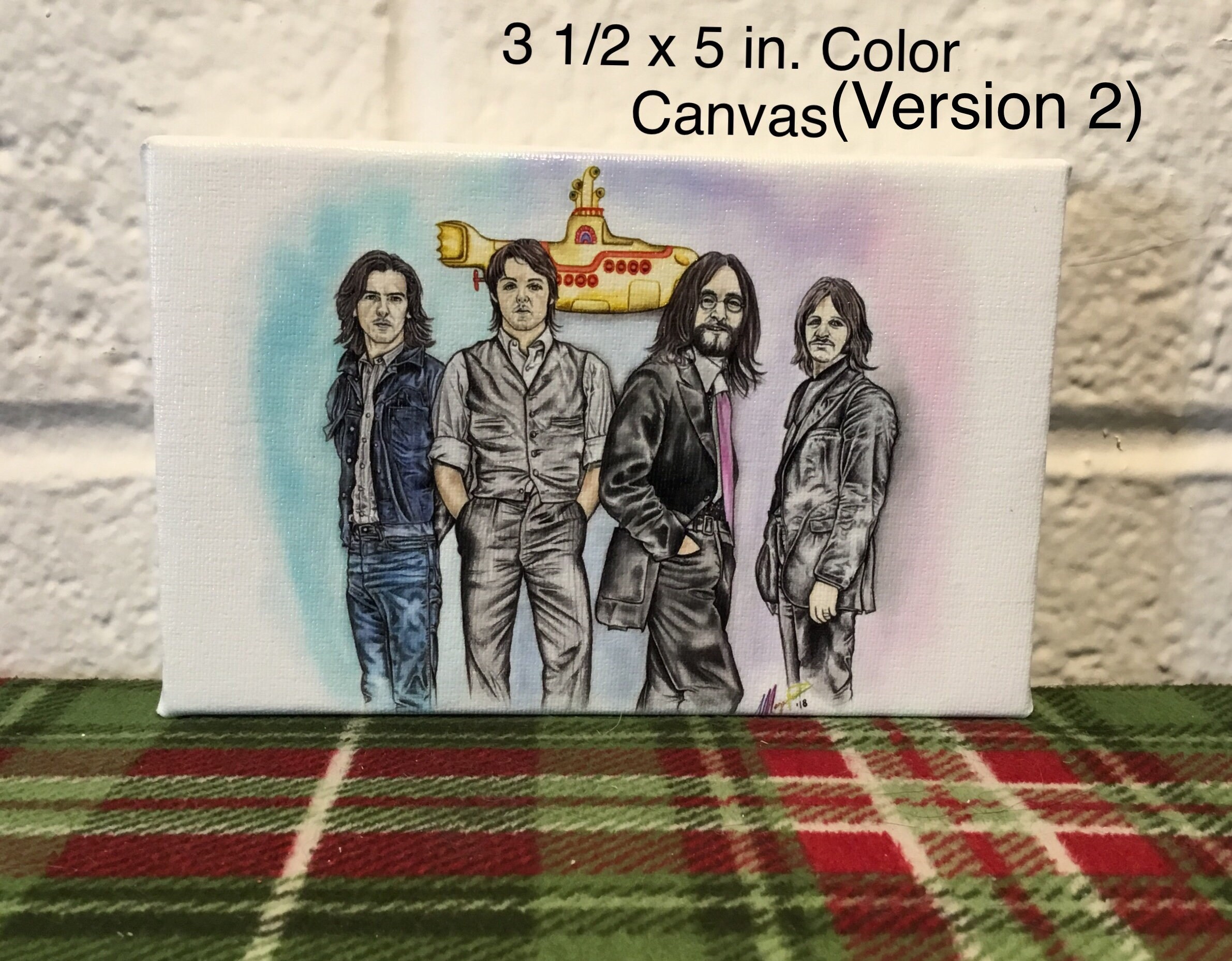 The Beatles & the Yellow Submarine Art Print - Etsy