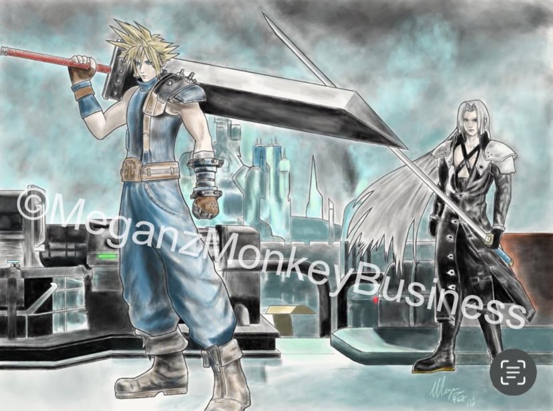 Final Fantasy VII - Cloud Vs Sephiroth Art Print - Etsy