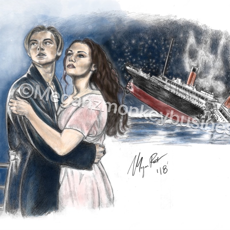 Titanic Jack and Rose Poster - Etsy