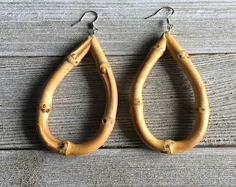 Bamboo earring | Etsy