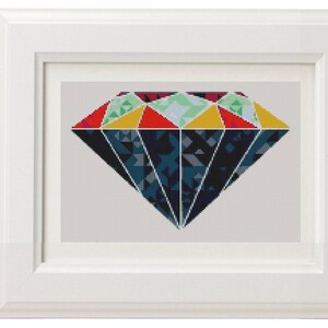 Diamond - Modern Cross Stitch Pattern (digital Format - PDF) - Etsy
