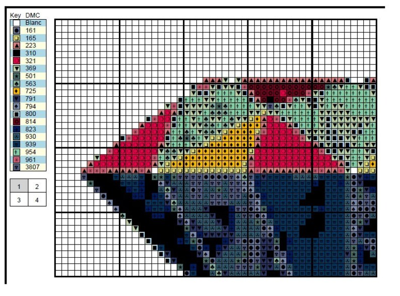Diamond Modern Cross Stitch Pattern digital Format PDF - Etsy