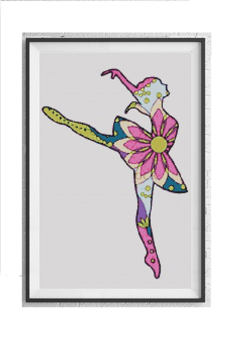 Ballet Cross Stitch Modern Pattern PDF Ballet Dancer Cross - Etsy