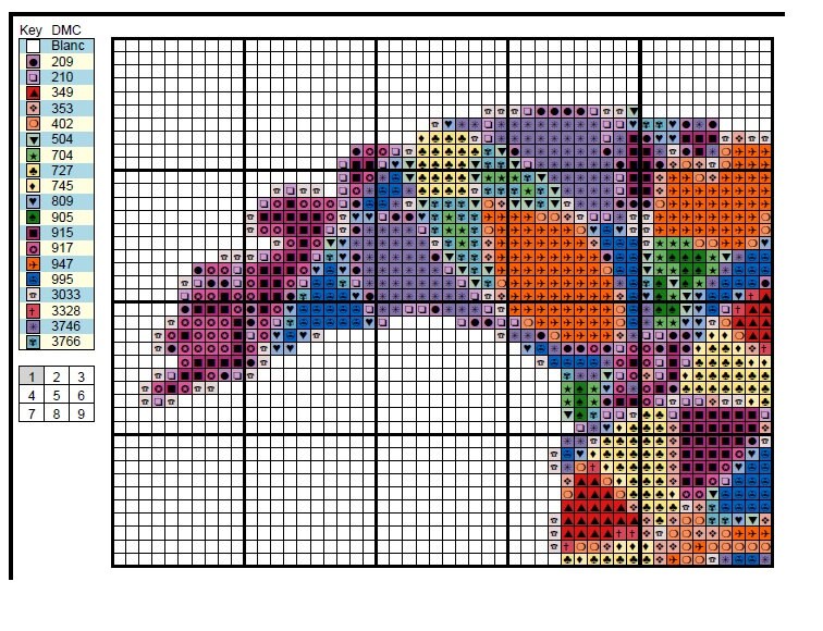 USA Map Cross Stitch Pattern, United States Map Cross Stitch Pattern ...