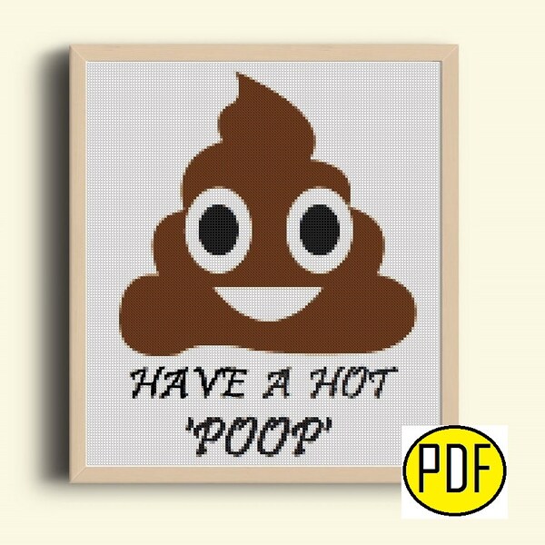 Poop Cross Stitch - Etsy