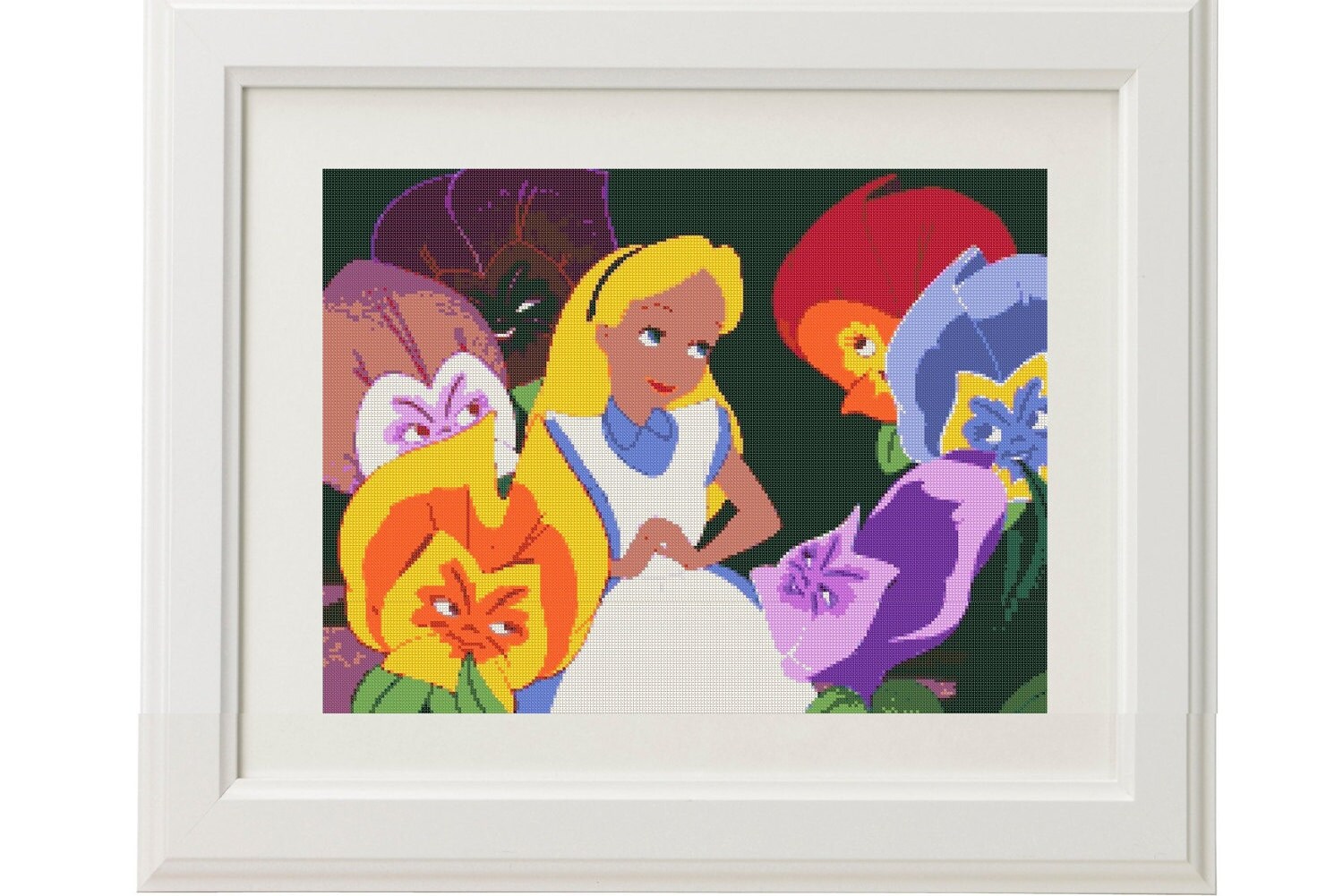 Alice in Wonderland Cross Stitch , Disney Alice Counted Easy Cross ...