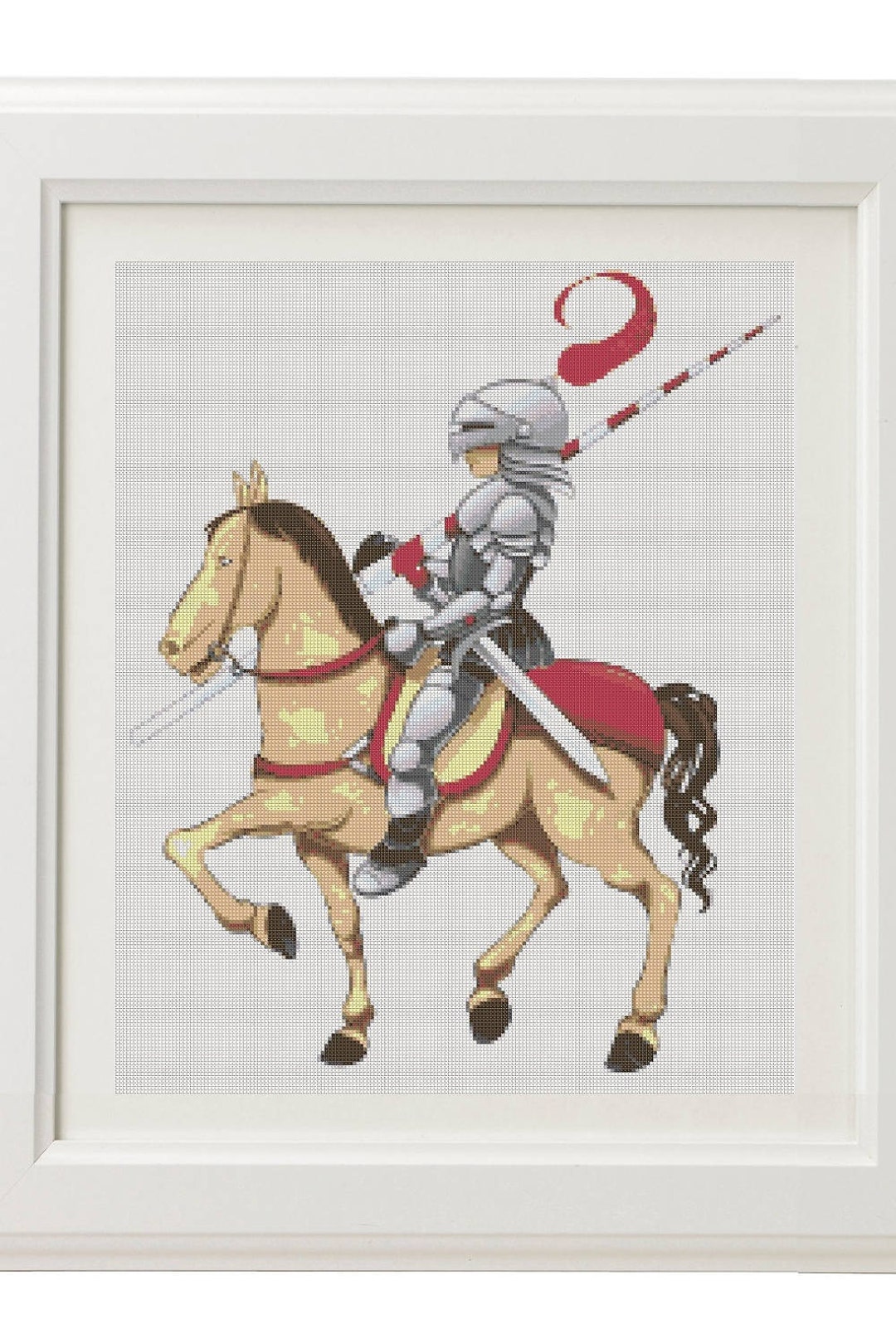 Blue Knight Cross Stitch Pattern, Knight Pattern, Instant PDF Download ...