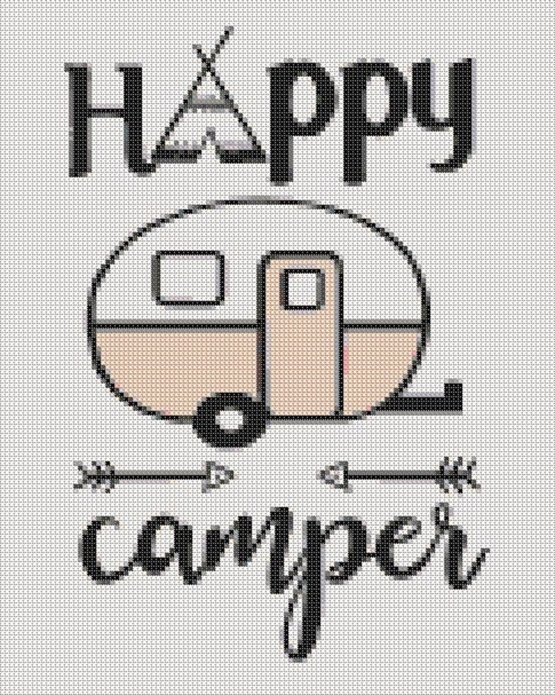 Retro Caravan Cross Stitch Pattern Digital PDF Downloadable - Etsy Australia