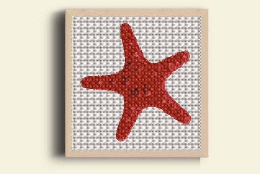 Cross Stitch Pattern Modern Star Fish Pattern Carton PDF Cross - Etsy