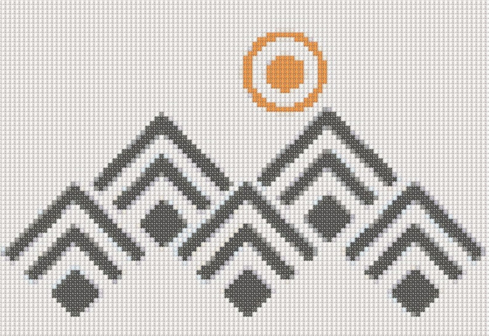 PDF Cross Stitch Pattern for Geometric Squares Repeating Cross Stitch ...